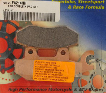EBC FA214HH Double-H Sintered Metal Front Brake Pads / Shoes ...