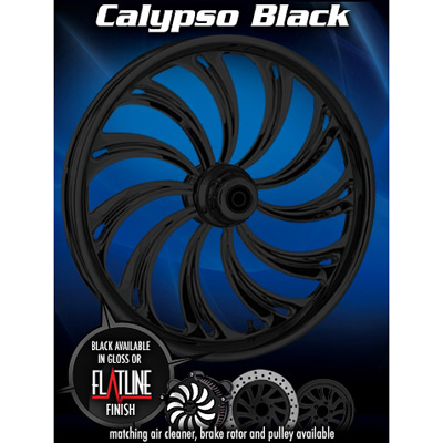 MotorcycleTire.com: RC Components Calypso Black Forged Aluminum Wheels - Front or Rear